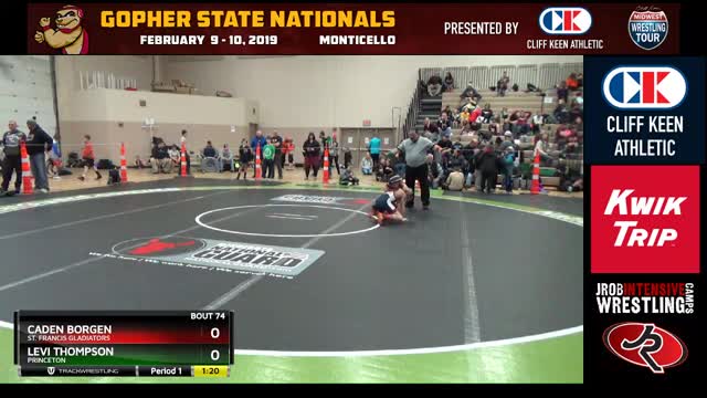 Levi Thompson (Princeton) vs Caden Borgen (ST. Francis Gladiators)