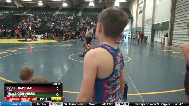 Trace Gerhardus (Northwest Jr Vikes) vs Hank Thompson (WWC)