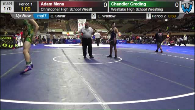 Chandler Greding (Westlake High School Wrestling) vs Adam Mena ...