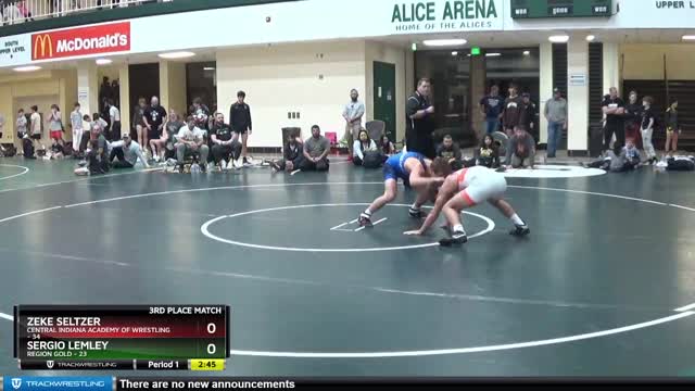 ZEKE SELTZER (CENTRAL INDIANA ACADEMY OF WRESTLING) vs SERGIO LEMLEY ...