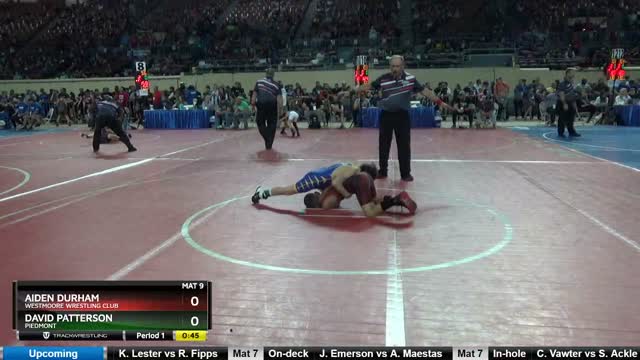David Patterson (Piedmont) vs Aiden Durham (Westmoore Wrestling Club)