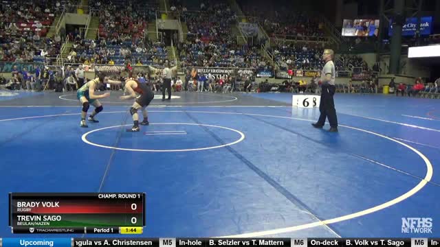 Brady Volk (Rugby) vs Trevin Sago (Beulah/Hazen)