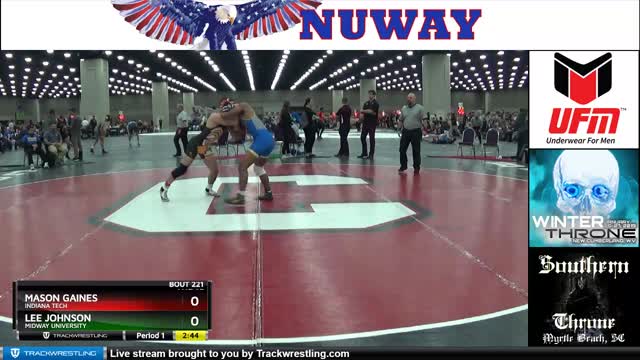 Mason Gaines (Indiana Tech) vs Lee Johnson (Midway University)