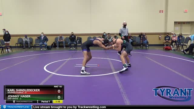 Karl Shindledecker (Nauman Purple) vs Johnny Hager (OMP White)