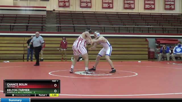 Kelton Farmer (Evansville Reitz Memorial) vs Chance Bolin (Tell City)