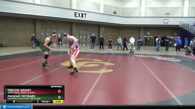 Phoenix Mccrary (Vincennes Grapplers Wrestling) vs Trevor Wendt (John ...
