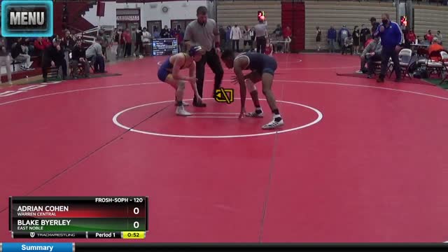 Blake Byerley (East Noble) vs Adrian Cohen (Warren Central)