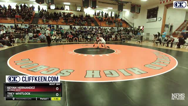 Trey Whitlock (Butte) vs Keyan Hernandez (Billings West)