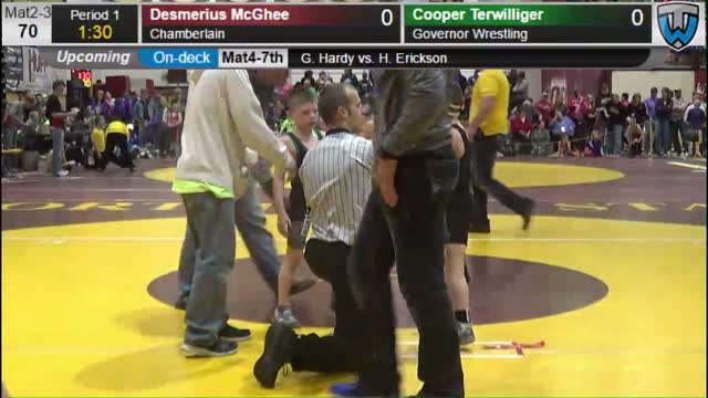 Cooper Terwilliger (Governor Wrestling) vs Desmerius McGhee (Chamberlain)