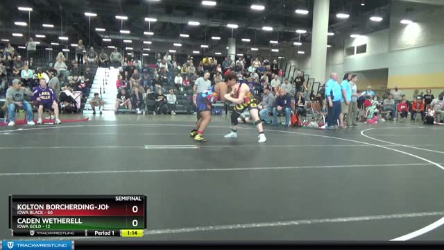 Kolton Borcherding-Johnson (Iowa Black) vs Caden Wetherell (Iowa Gold)