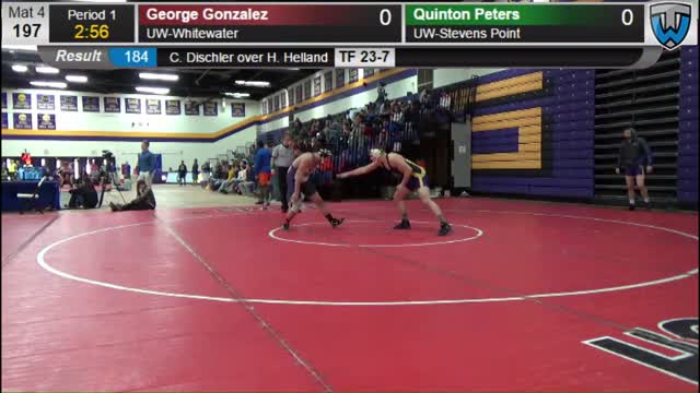 George Gonzalez (UW-Whitewater) vs Quinton Peters (UW-Stevens Point)