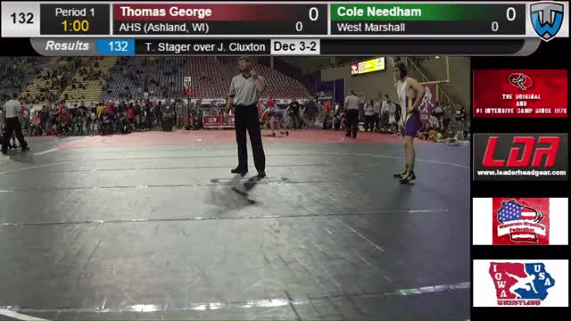 Thomas George (AHS (Ashland, WI)) vs Cole Needham (West Marshall)