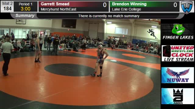 Garrett Smead (Mercyhurst NorthEast) vs Brendon Winning (Lake Erie College)