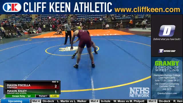 Mason Fiscella (Poquoson) vs Mason Raley (Graham High School)