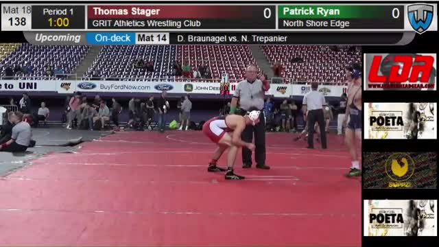 Thomas Stager (GRIT Athletics Wrestling Club) vs Patrick Ryan (North ...