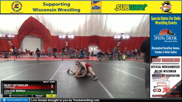 Rudy Detweiler (Stoughton) vs Colton Berna (Bayport)