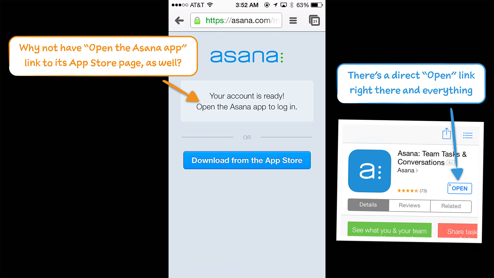 How Asana iOS Onboards New Users | User Onboarding