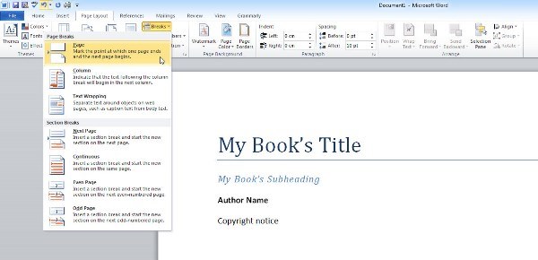 How To Create an E-Book Template in Word - Wealthy Web Writer