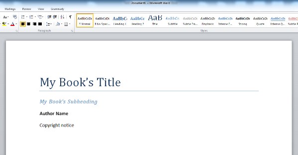 How To Create an E-Book Template in Word - Wealthy Web Writer