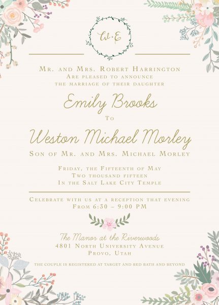 Emily and Weston | Utah Announcements